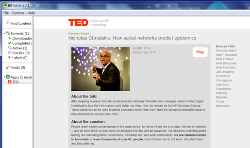 New: TEDTalks BitTorrent app | TED Blog