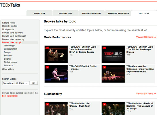 Explore the amazing TEDxTalks video collection: 7,000+ videos, now ...