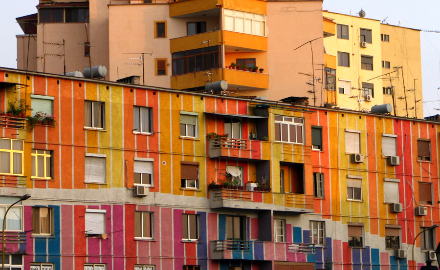 8 views of Tirana, Albania — with its bright, multicolored building ...
