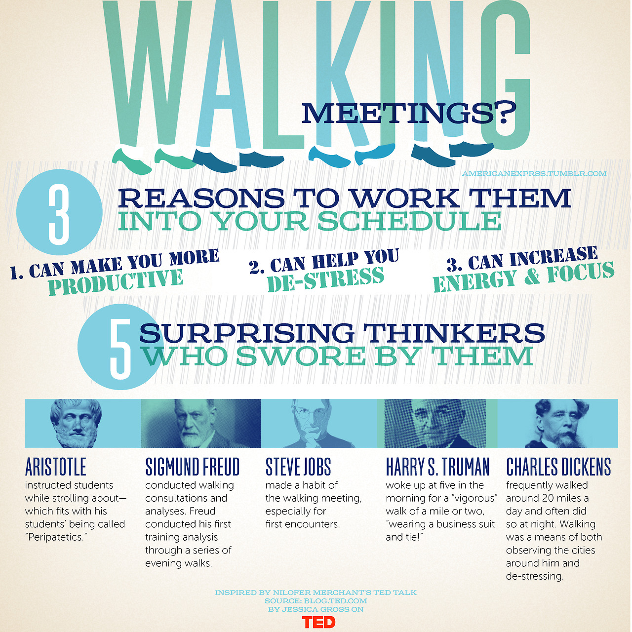Walking meetings? 5 surprising thinkers who swore by them | TED Blog